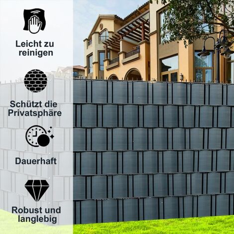 Bande de protection vent en PVC rigide anthracite 190x2525 mm pack de ...