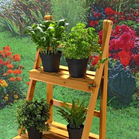 Flower Staircase Flower Rack Flower Stand Plant Light Flower Stool 3 Floors
