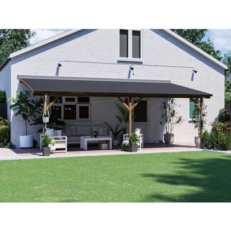 Dunster House Lean To Wooden Gazebo Canopy Wall Mounted Patio Garden ...