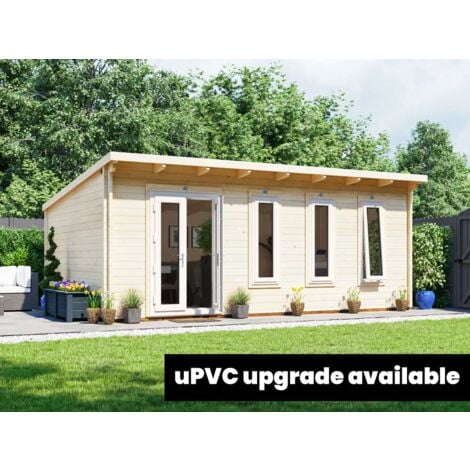 Dunster House Log Cabin Garden Office 6m x 4m Man Cave Garden Room ...