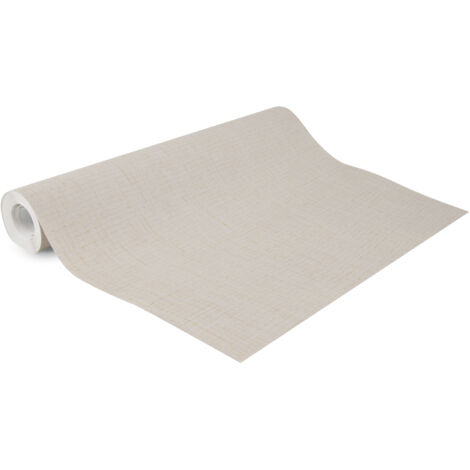Papier peint intissé Toile de Lin Gold 1000 x 53cm Beige naturel