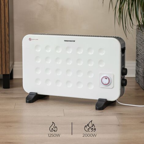 TOUGH MASTER 2000W Convector Heater Freestanding Radiator with Adjustable Thermostat Turbo Fan Timer