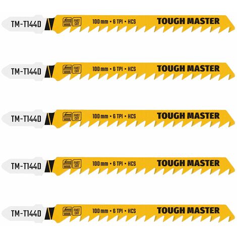 TOUGH MASTER TM-T144D Jigsaw Blade Set 20 Pieces T-Shank 100mm 6TPI for ...