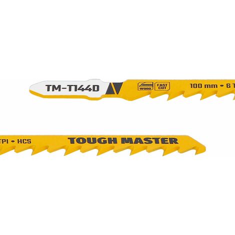 TOUGH MASTER TM-T144D Jigsaw Blade Set 20 Pieces T-Shank 100mm 6TPI for ...
