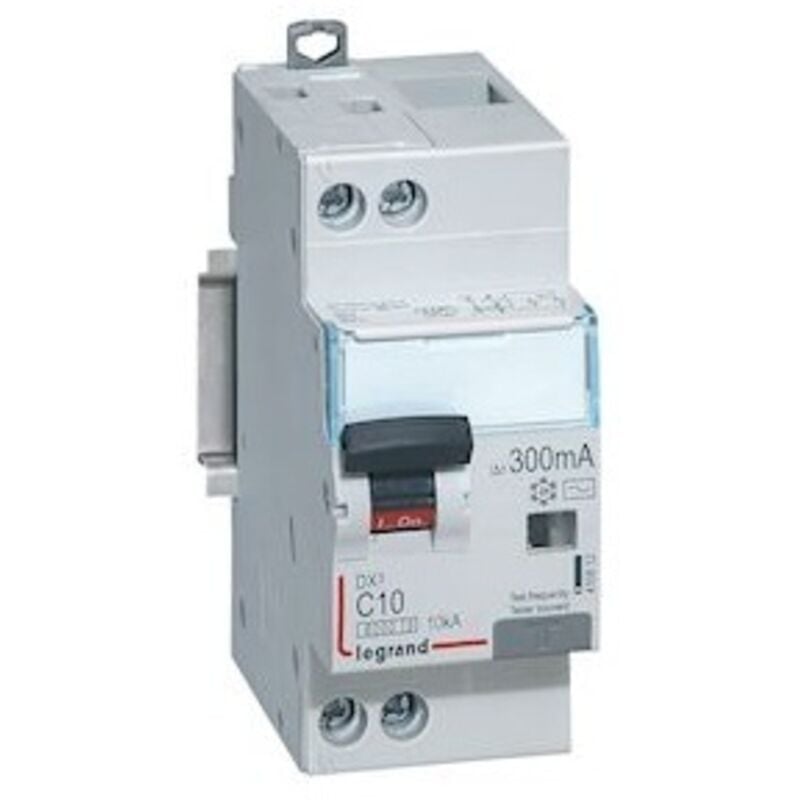 Disjoncteur différentiel monobloc DX³6000 10kA arrivée haute et départ bas à vis U+N 230V - 10A ...
