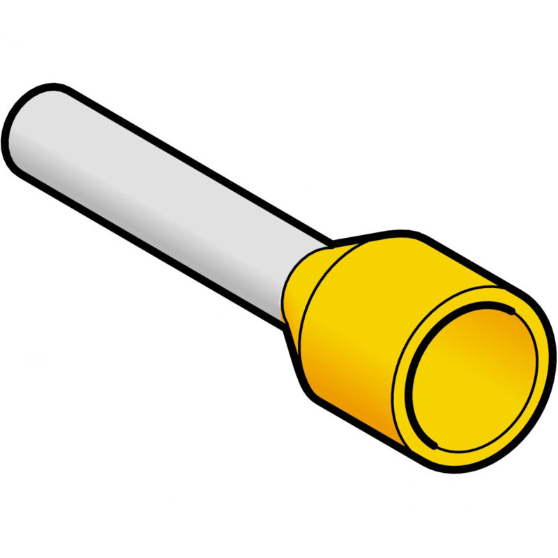 DZ5 - embout de câble isolé - format moyen - 2mm² - jaune - NF - DZ5CE020