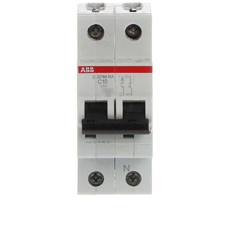 Disjoncteur S200M 1P+N (Neutre à droite) C10 10kA NA - ABB2CDS271103R0104