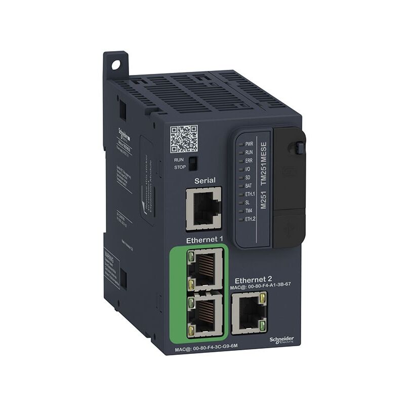 Modicon M251, contrôleur, ports Ethernet+série, 24VCC - TM251MESE