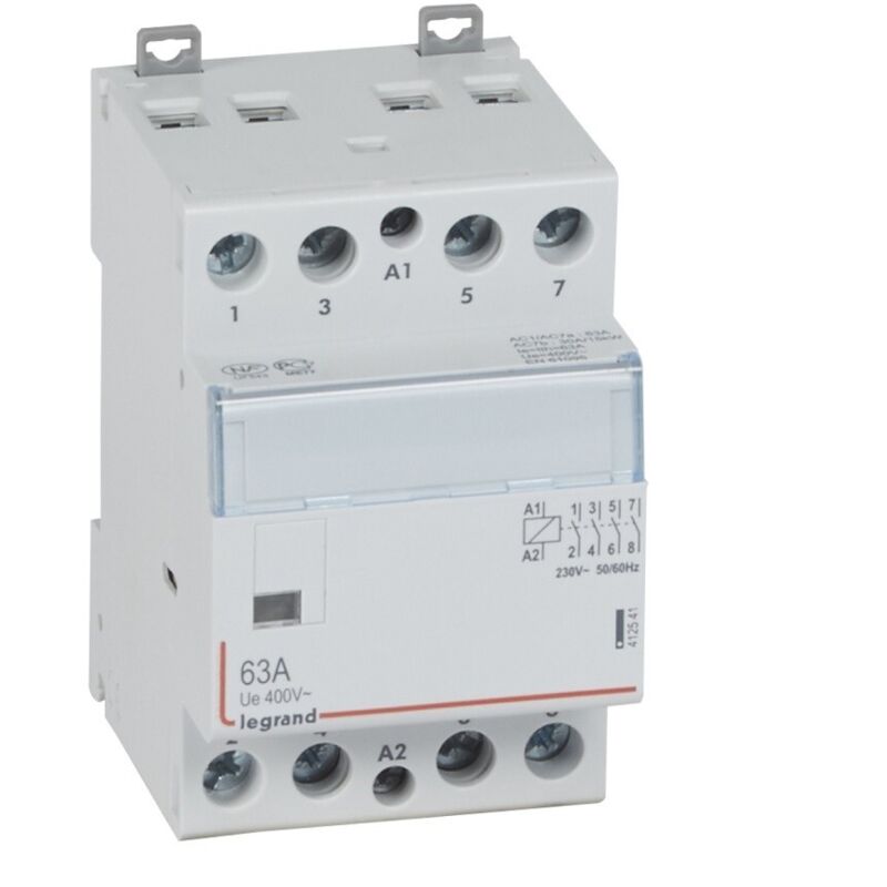 Contacteur de puissance CX³ bobine 230V sans commande manuelle - 4P 400V - 63A - contact 4F - 3 ...