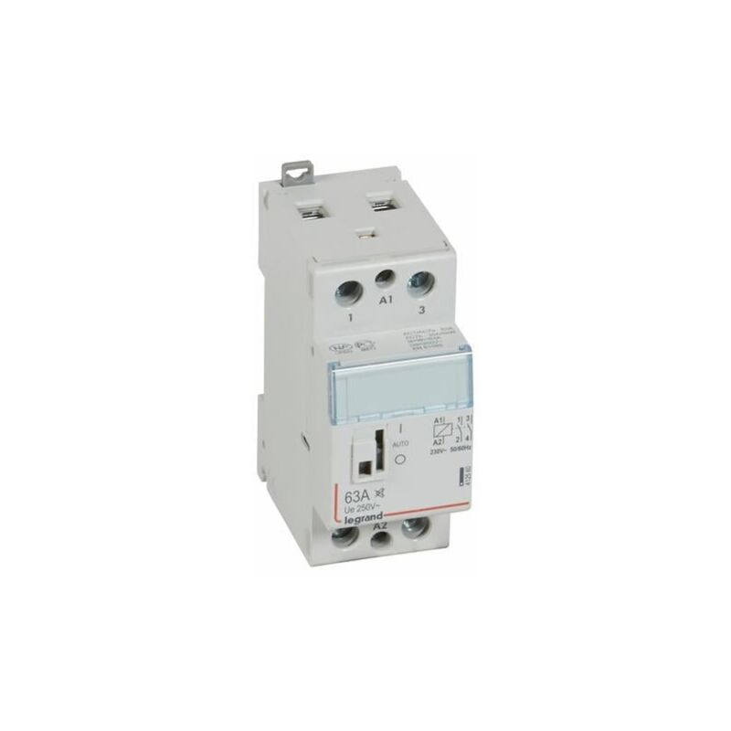 Contacteur de puissance CX³ silencieux bobine 230V - 2P 250V - 63A - contact 2F - 2 modules ...