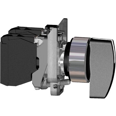 bouton tournant - a crosse - 1 no - 2 positions - fixe - schneider xb4bj21