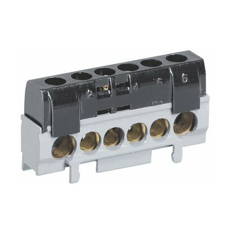 Bornier de répartition IP2X phase - 1 connexion 10mm² à 35mm² - noir ...