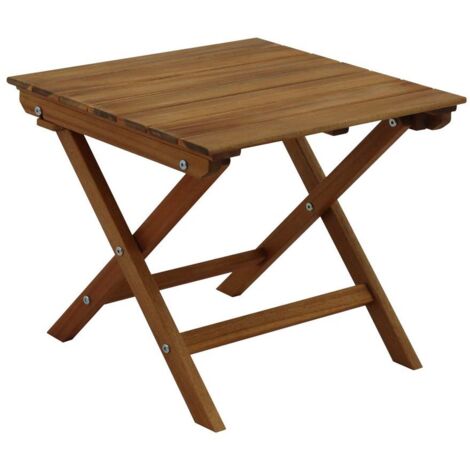 Table basse de jardin pliante en bois massif L40 cm ITZA