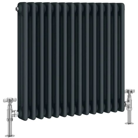 Traditional Anthracite 3 Column Radiators 600mm high 425 mm wide