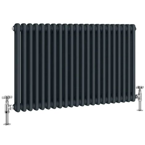 Traditional Anthracite 2 Column Radiators 600mm high 988 mm wide