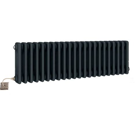Traditional Electric Anthracite 3 Column Radiators 300mm H 800mm wide