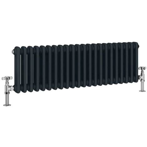 Traditional Anthracite 2 Column Radiators 300mm high 1190 mm wide