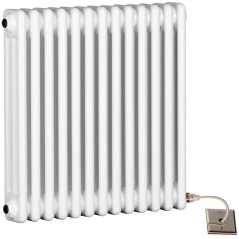 Traditional Electric White 3 Column Radiators 480mm H 821mm wide