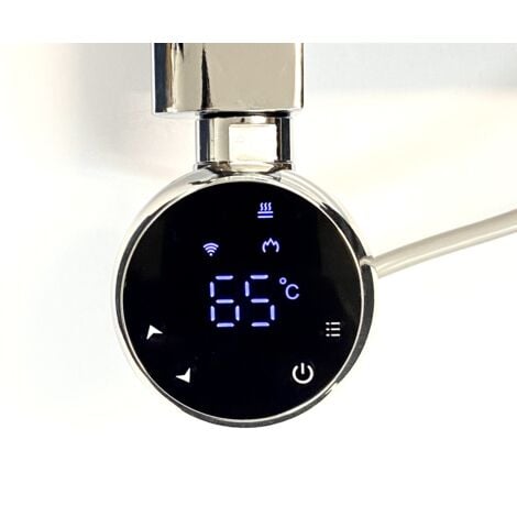 Chrome Electric Smart WiFi Controlled Heated Towel Rail 500mm W x ...