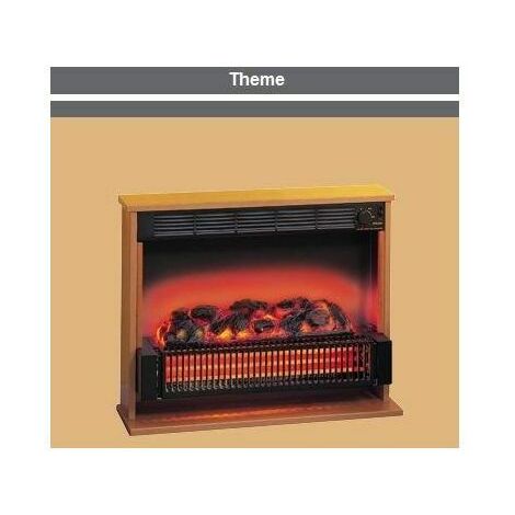Dimplex Theme Cherry Wood 2kw Freestanding flame effect Electric Coal ...
