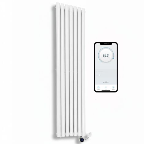 WiFi Smart Electric Radiator Oval Tube Single Panel Vertical Tall ...