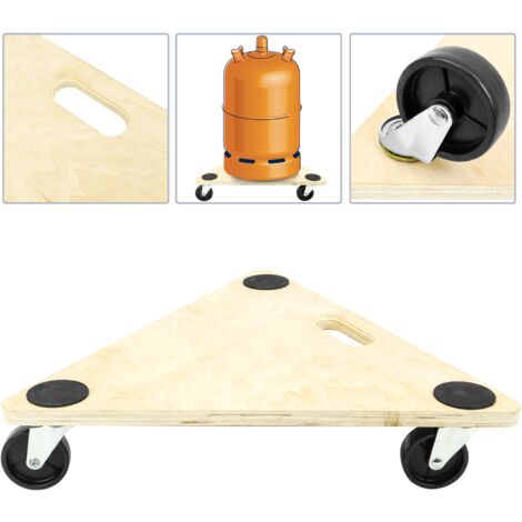 PrimeMatik - Plataforma triangular de carga y transporte con ruedas 545 mm