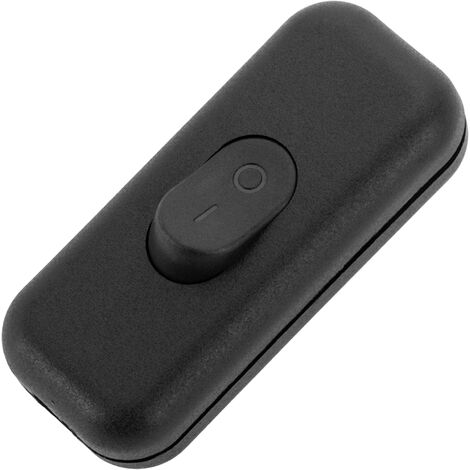 BeMatik - Interruptor pasante aéreo bipolar para lámpara 2A 250V negro