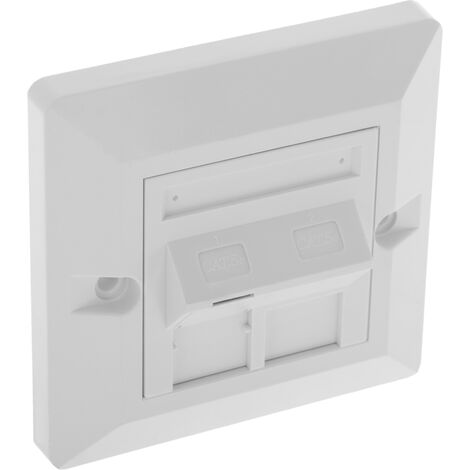 BeMatik - Placa de pared de 80x80 de 1 RJ45 Cat.5e UTP