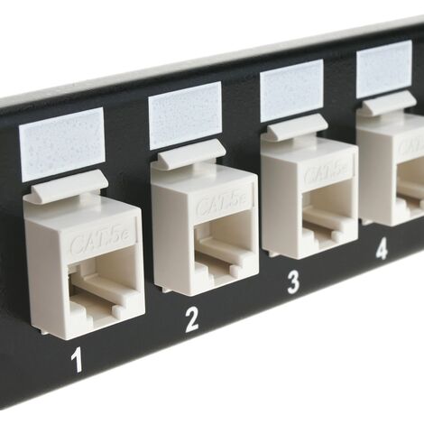 RackMatic - Patch panel 10" para armario rack 8-port RJ45 Cat.5e UTP 1U ...
