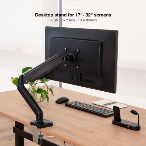 BeMatik - Soporte de mesa con brazo regulable para pantallas hasta 32 ...
