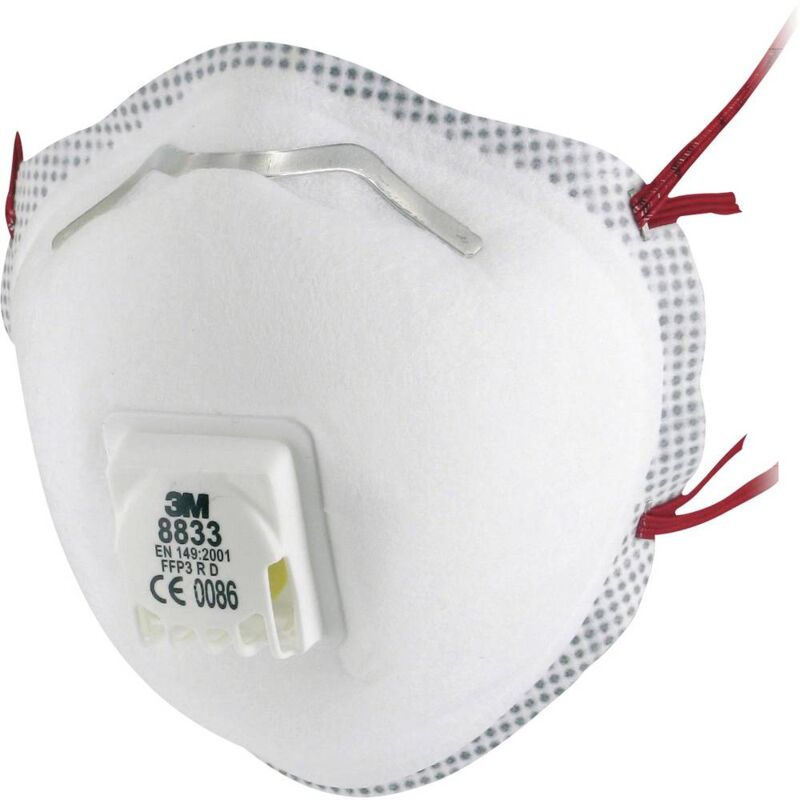 Masque de protection contre les particules très fines 3M 8833 FFP 3 10 ...