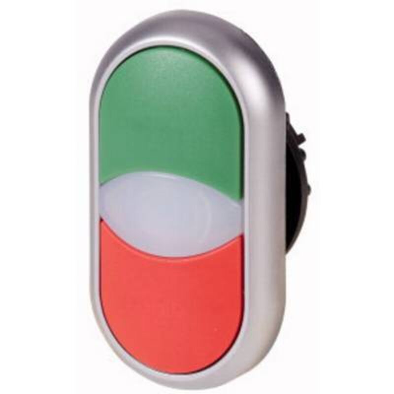 Eaton 216698 M22-DDL-GR Bouton-poussoir à double touche vert, rouge 1 pc(s) D77339