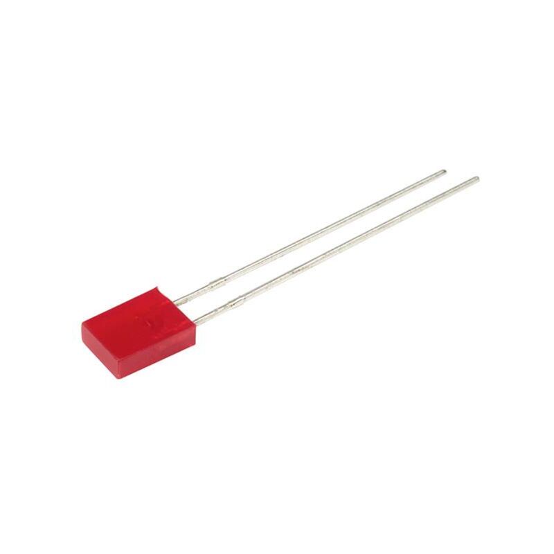 Kingbright LED rouge rectangulaire 2 x 5 mm 2 mcd 110 ° 25 mA 2 V C666002