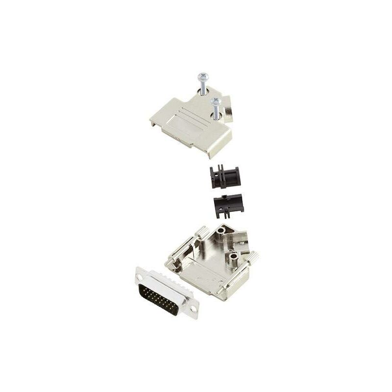 Amphenol L17D45PK-M-25+L717HDB44P Kit embase SUB-D mâle 45 ° Nombre de pôles: 44 fût à souder 1 ...