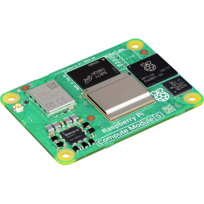 Raspberry Pi® Compute Modul 5 CM5004000 (4 GB RAM / 0 GB eMMC) 4 x 2.4 ...