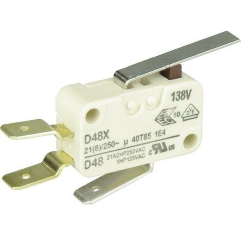 ZF D489-V3LD Microrupteur D489-V3LD 250 V/AC 21 A 1 x On/(On) à rappel ...