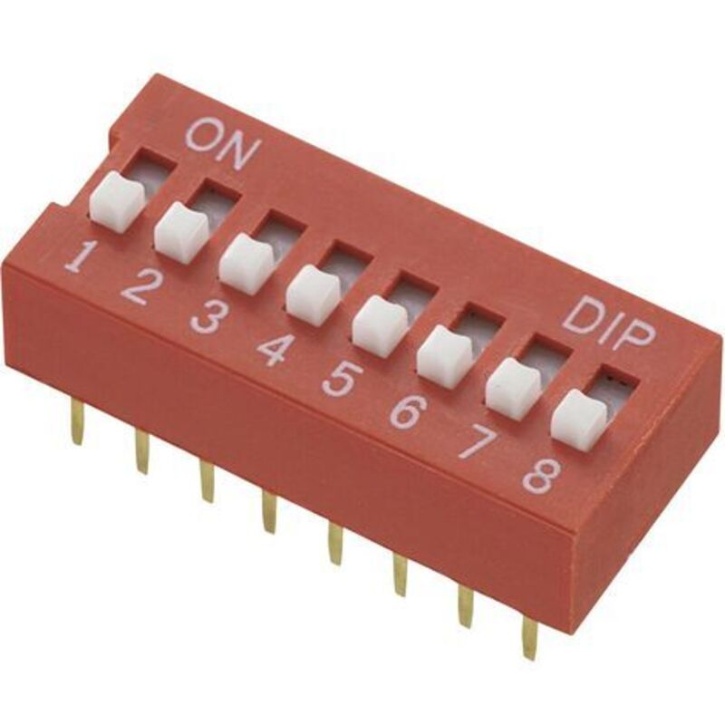 Interrupteur DIP TRU COMPONENTS 709488 Nombre de pôles 8 standard 1 pc(s) D70166