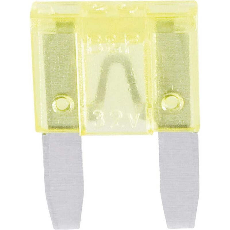 Mini fusible plat 20 A MTA Automotive 341.131 330.301 jaune 1 pc(s) C10375 Mini fusible plat 20 A MTA Automotive 341.131 330.301 jaune 1 pc(s) C10375