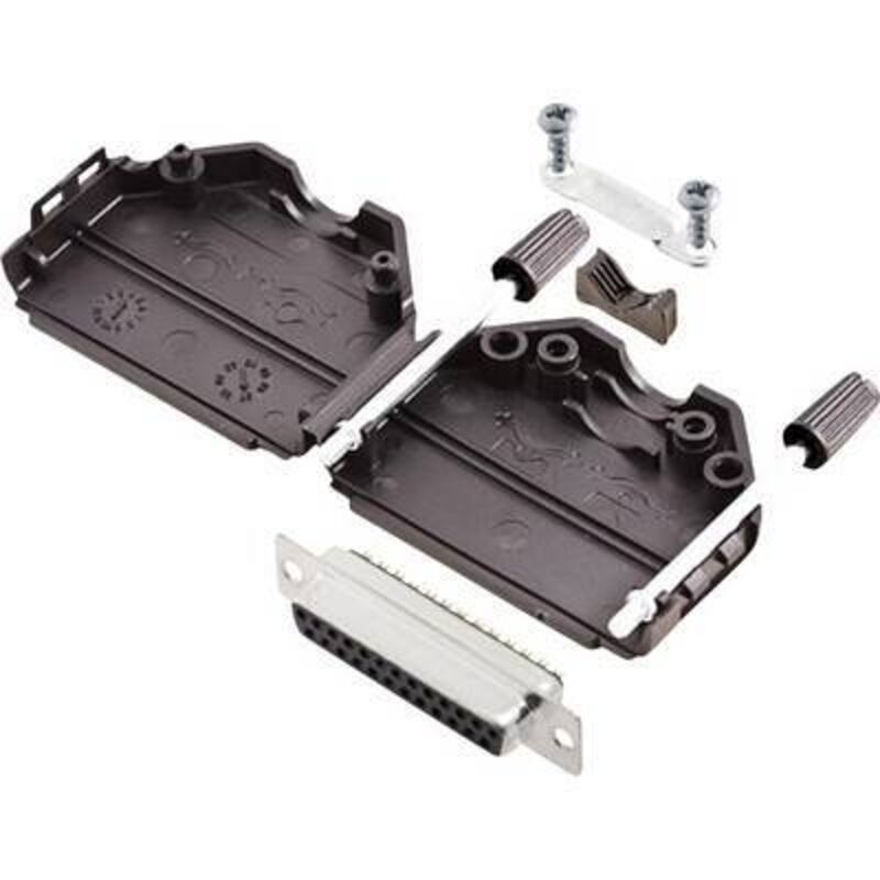 Kit embase SUB-D femelle Nombre de pôles: 25 encitech DPPK25-BK-DBS-K 6355-0001-13 180 ° fût à ...