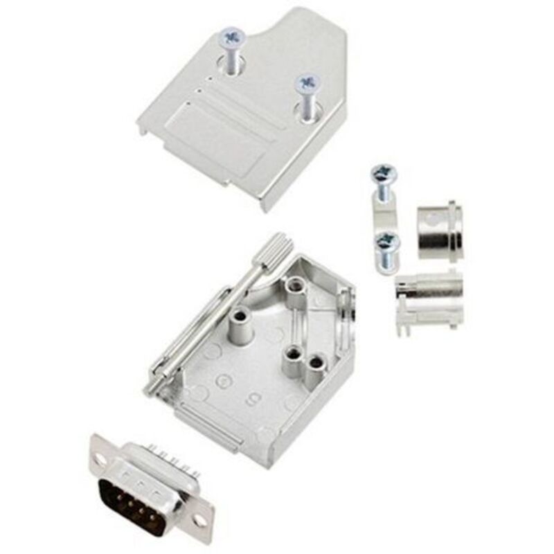 TRU COMPONENTS TCMHDM3509DMPK 7708428 Kit embase SUB-D mâle 35 ° Nombre de pôles: 9 fût à souder ...