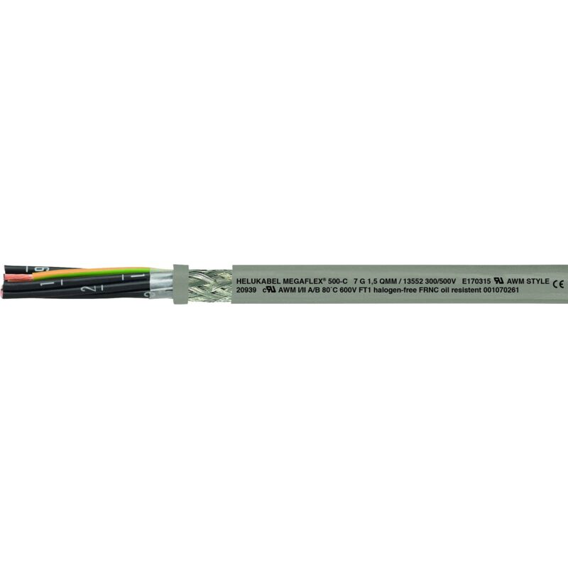 Helukabel MEGAFLEX® 500-C Câble de commande 4 x 0.75 mm² gris 13520 ...