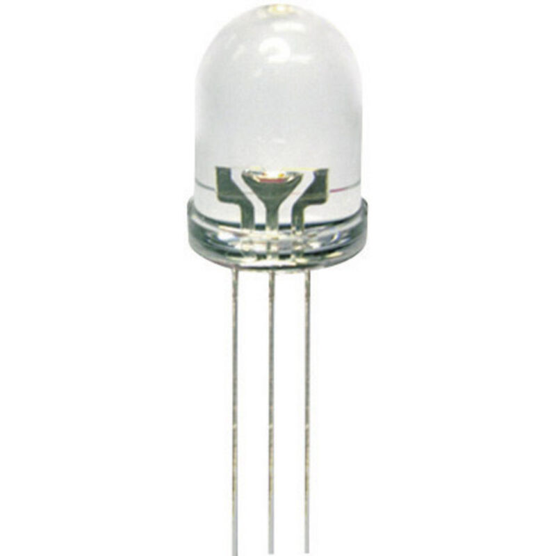Kingbright L-59GYW LED multicolore vert, jaune rond 5 mm 50 mcd, 40 mcd ...