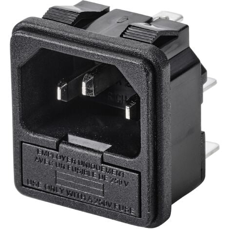 TRU COMPONENTS TC-10088372 Connectique pour appareils réfrigérants C14 embase mâle verticale ...