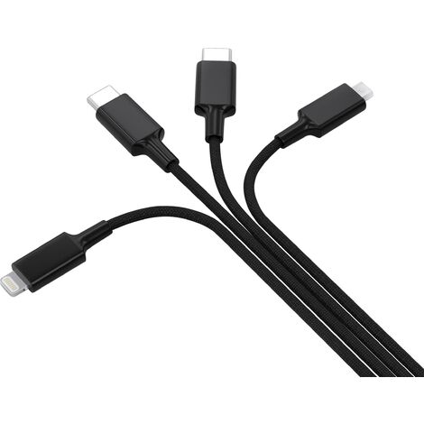 Smrter Câble de charge USB USB-A mâle, USB-C® mâle, USB-C® mâle ...