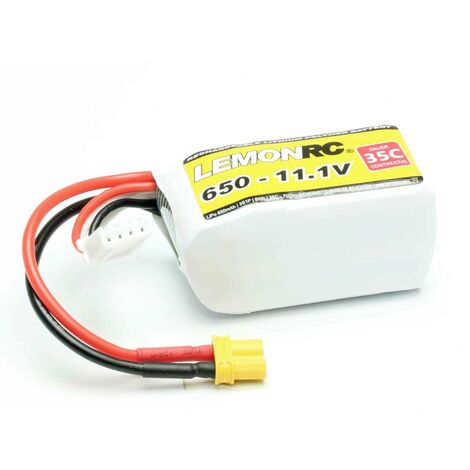 LemonRC Pack de batterie (LiPo) 11.1 V 650 mAh Nombre de cellules: 3 35 ...