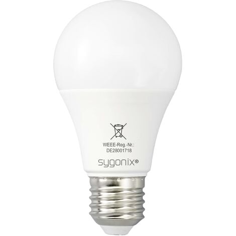 Sygonix Ampoule à LED CEE: F (A - G) SY-5218532 E27 9 W blanc chaud à ...