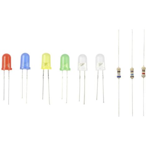 TRU COMPONENTS Assortiment de LEDs rouge, jaune, vert, bleu, blanc ...