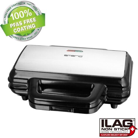 EMERIO ST-127527.1 Machine à croque-monsieur acier inoxydable, noir R425472