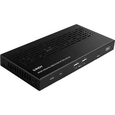 LINDY 4K30 HDMI & USB over IP Extender - Decoder Répéteur (extension ...