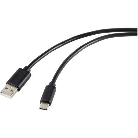 Renkforce Câble USB USB 2.0 USB-C® mâle, USB-A mâle 1.80 m noir ...